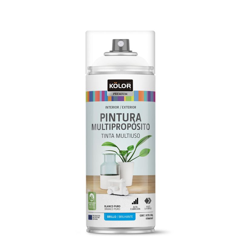 Aerosol Blanco Puro Brillante 400 ml KOLOR | falabella.com
