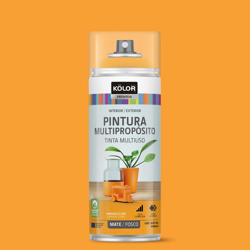 Aerosol Naranja Claro Mate 400 ml KOLOR | falabella.com