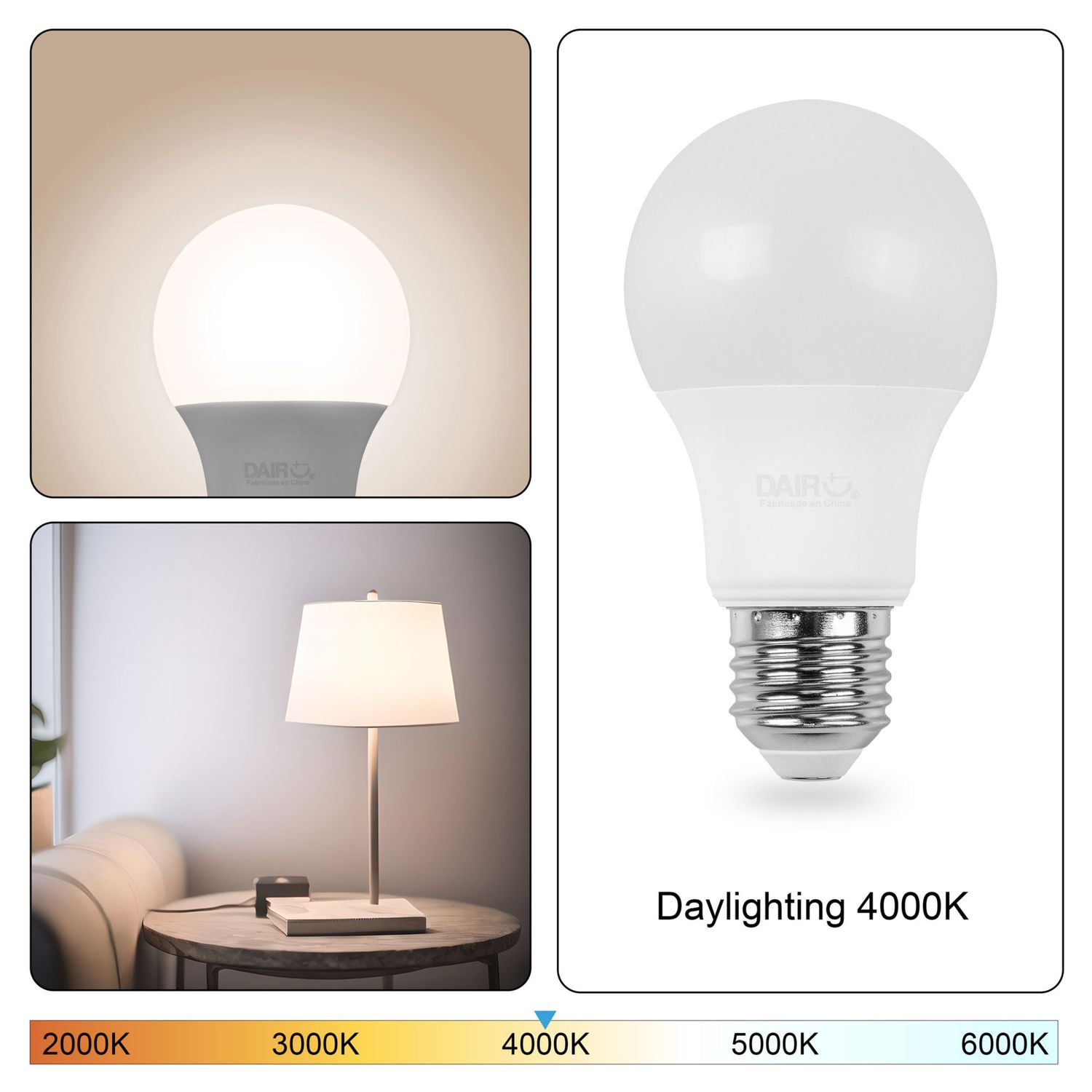 Set de 3 Led A60 E27 7.5w Luz Neutra Certificado - Homecenter.com.co