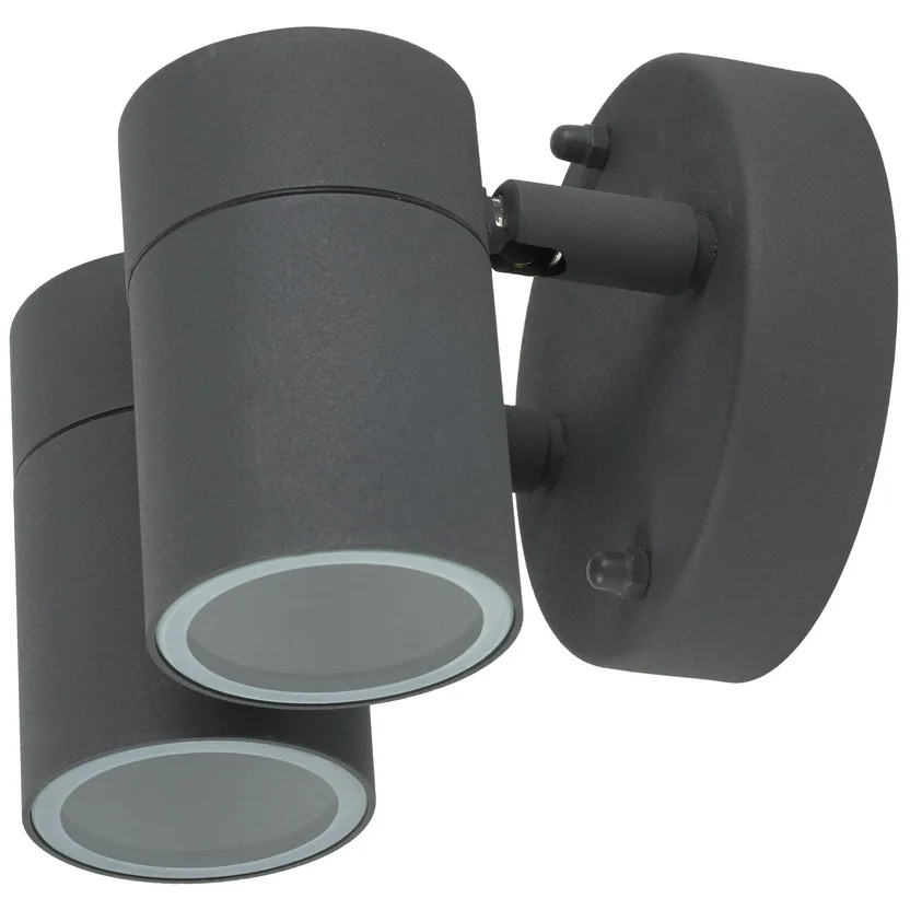 Aplique LED Seoul Dúo Gris Oscuro - Homecenter.com.co