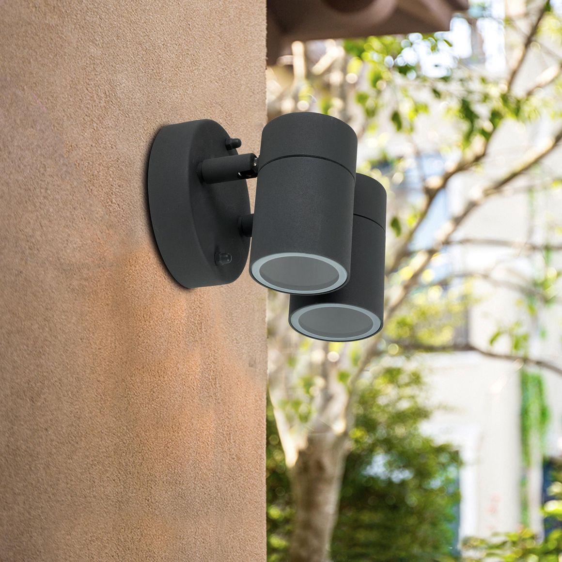 Aplique LED Seoul Dúo Gris Oscuro - Homecenter.com.co