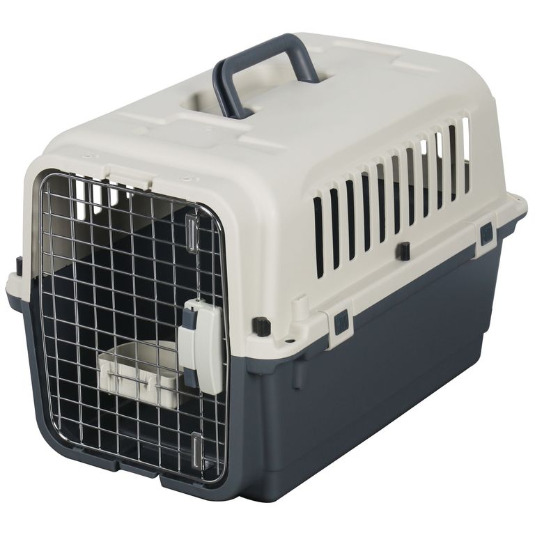 Guacal Para Mascotas Plastico 50x33.3x33cm Mediano Crema PETIZOOS ...