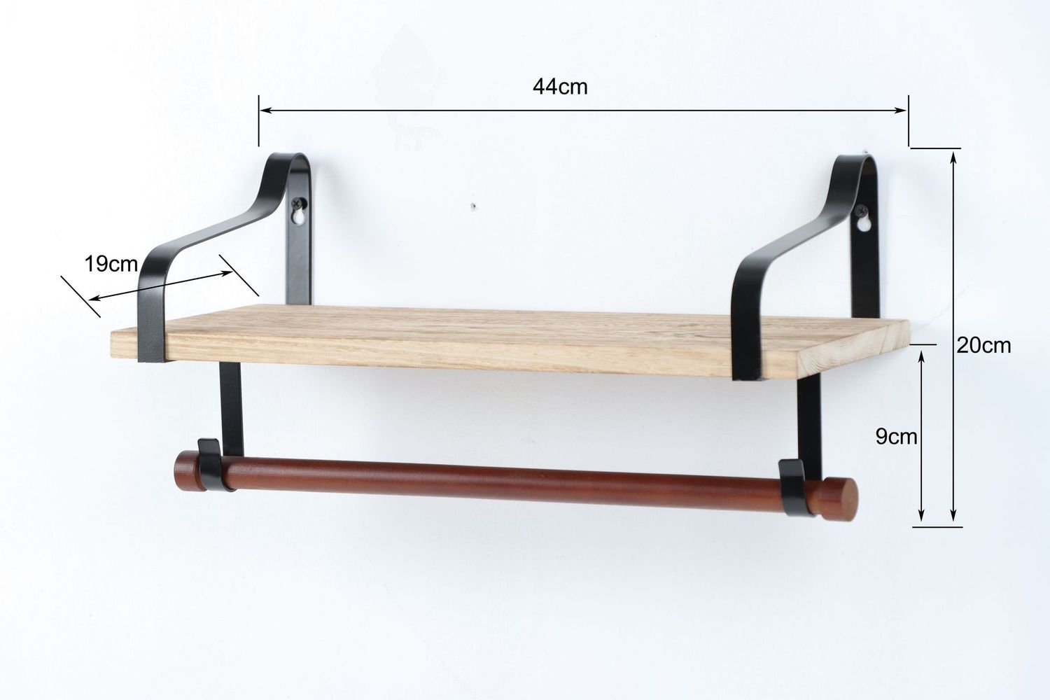 Repisa Pared Madera/metal 1 Barra - Homecenter.com.co