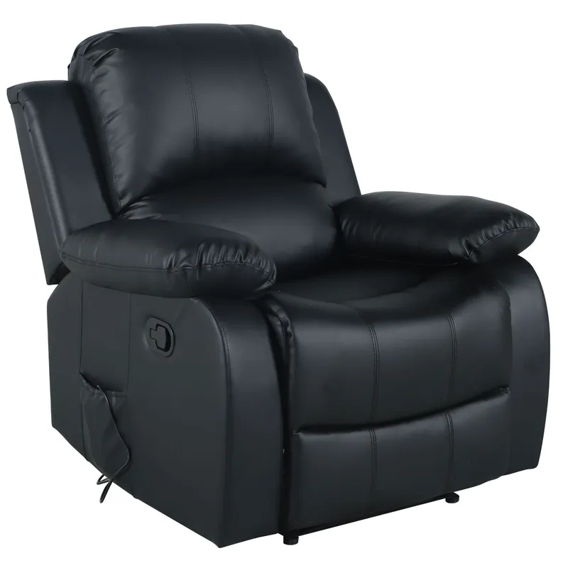 Silla Reclinable 1 Puesto Atlanta 91x101x94 cm Negro JUST HOME ...
