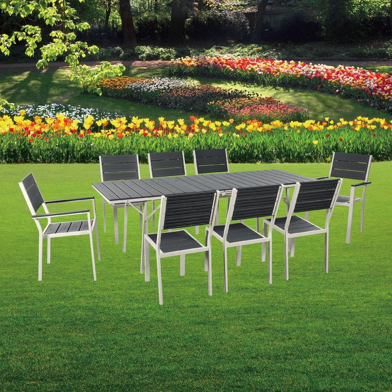 Mesa Plegable Extensible Polietileno 214X78cm Color JUST HOME ...