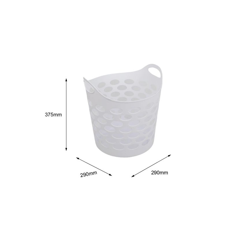 Canasta Plástica para Ropa 30 Litros Rectangular Blanca Kleine KLEINE ...