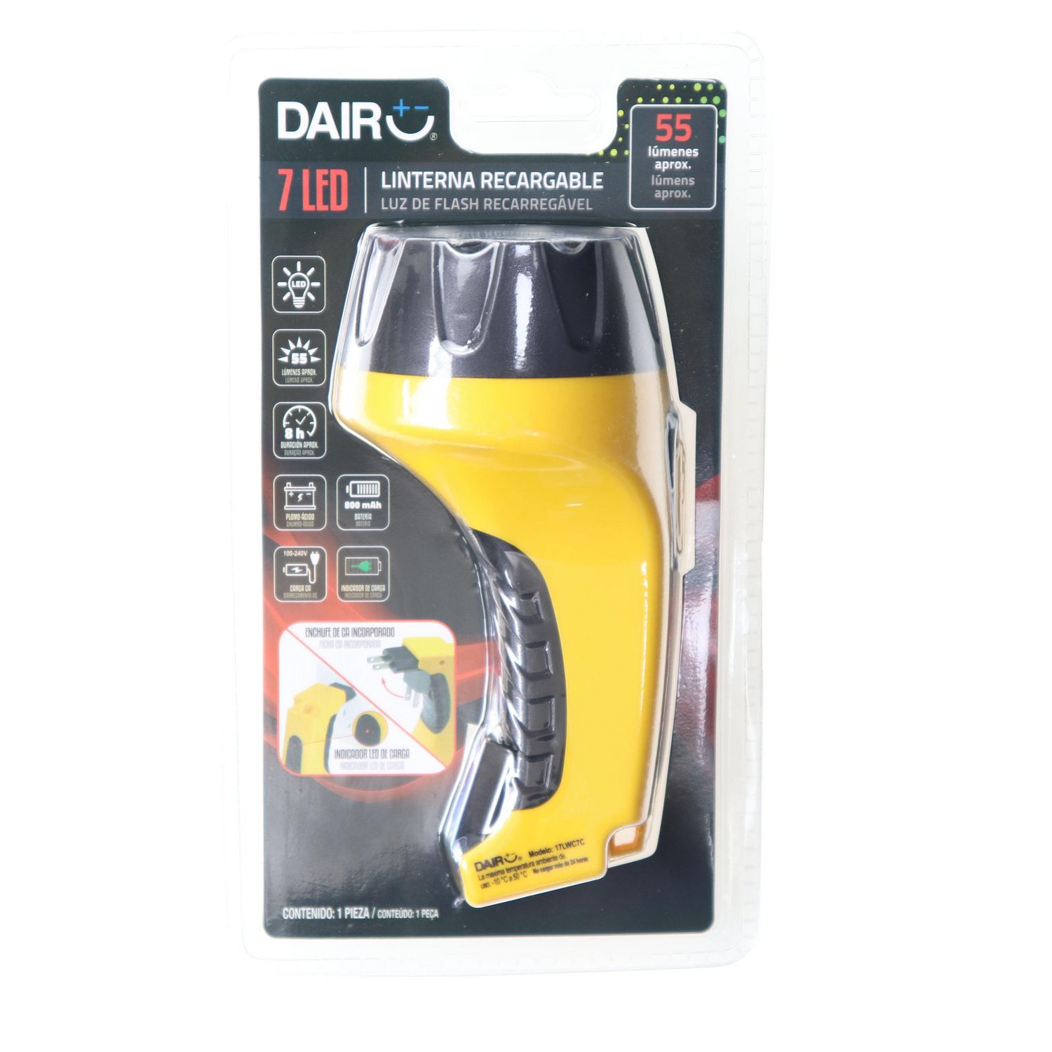 Linterna Recargable Dairu 55 Lumens - Homecenter.com.co