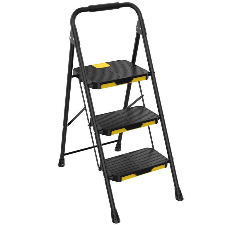 Escalera 3 Pasos Metal Negro JUST HOME COLLECTION | Falabella Colombia