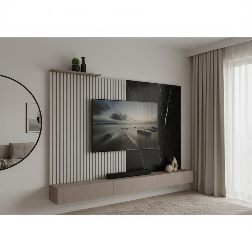 Panel Ranurado 3D Wpc Light Grey 16x240x2.2cm Holztek - Homecenter.com.co