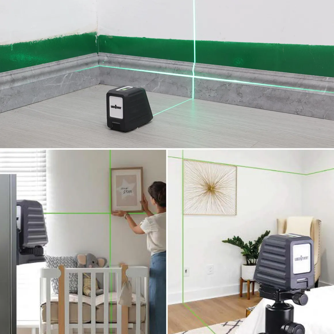 Nivel Laser Cruz 20m Luz Verde Ubermann - Homecenter.com.co