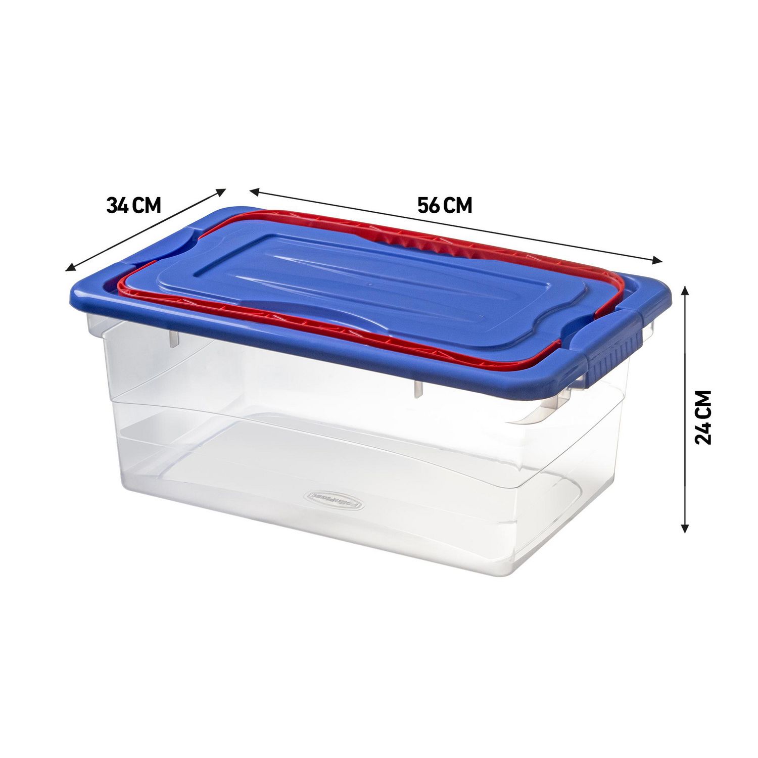Caja Organizadora Plástica Lok-it con Tapa 24 litros 56x24x34 cm ...