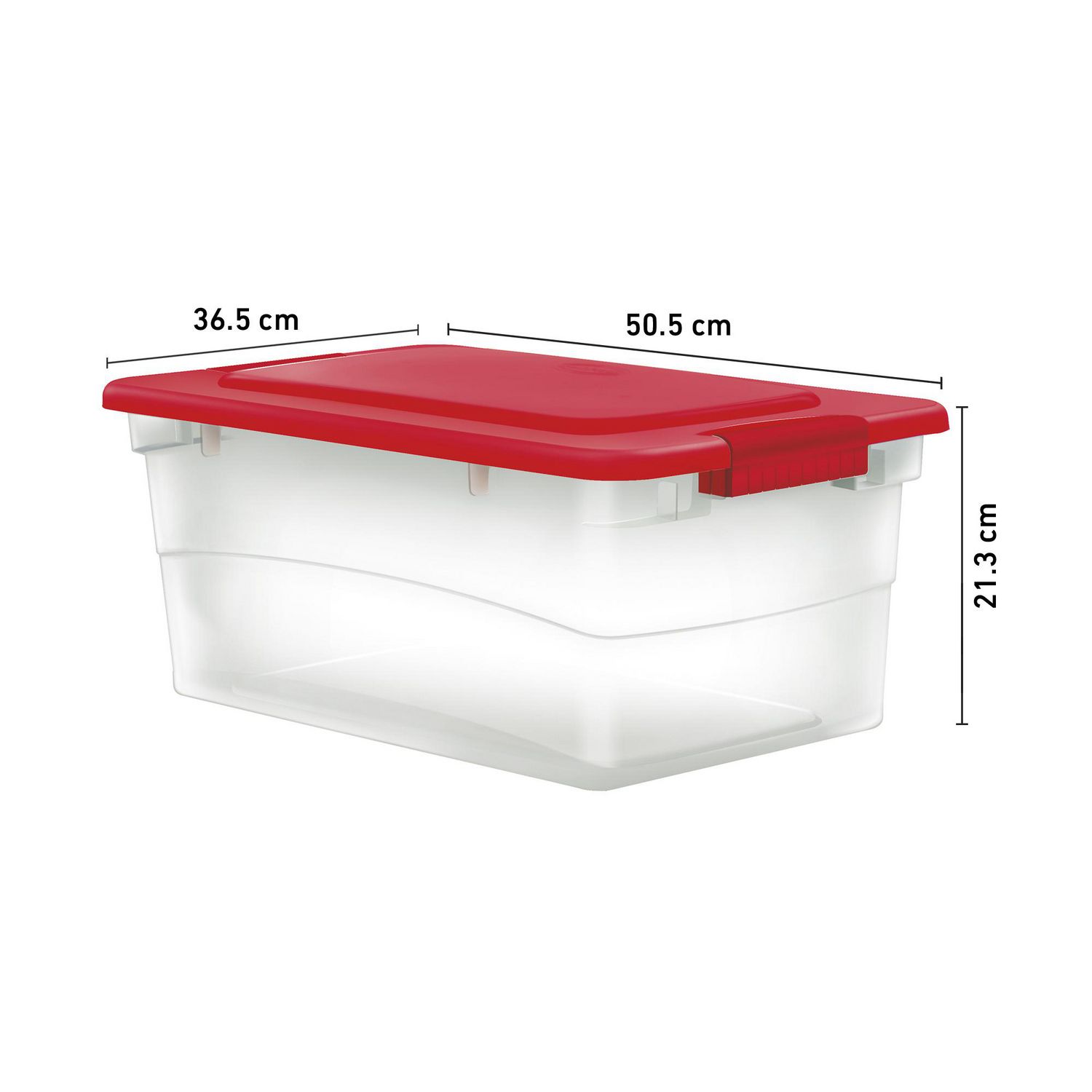Caja Organizadora Plástica Lok-it con Tapa 27.3 litros 50.5x21.3x36.5 ...