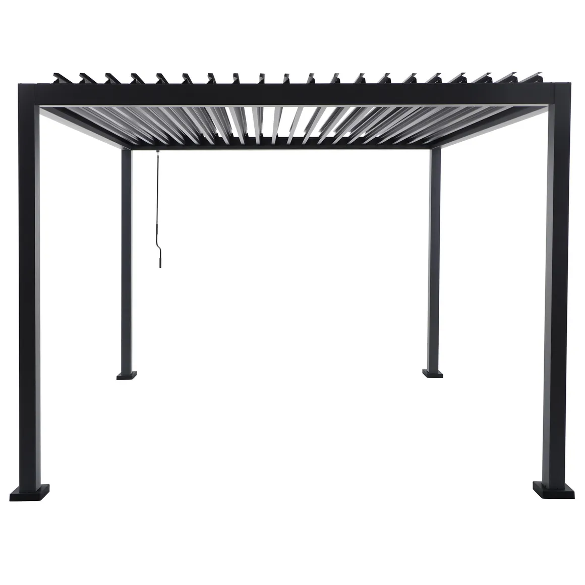 Vd pergola metalica con techo 3x3mt natural - Homecenter.com.co
