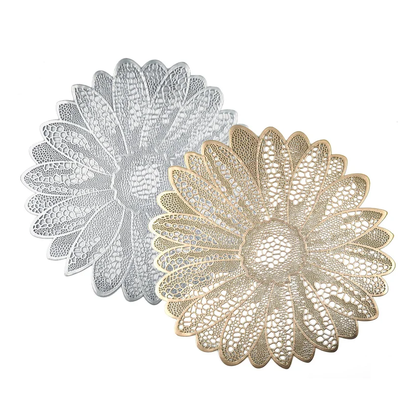 Individual de Navidad Flor Dorado Plata Surtido - Homecenter.com.co