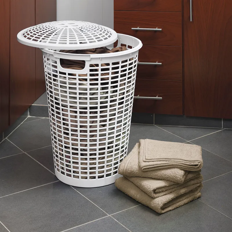 Canasta Plástica para Ropa 50 Litros Redonda Blanca Rimax RIMAX ...