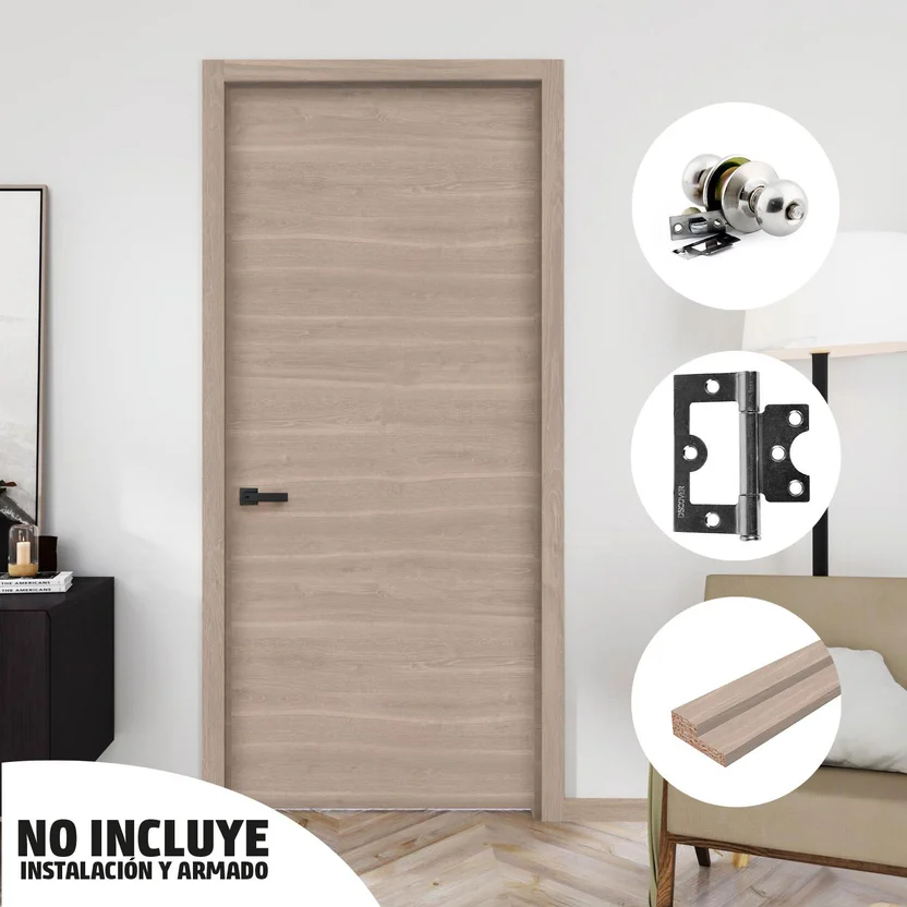 Combo Puerta Toronto Veta Horizontal 70x210cm + + Marco Toronto 8x240cm ...