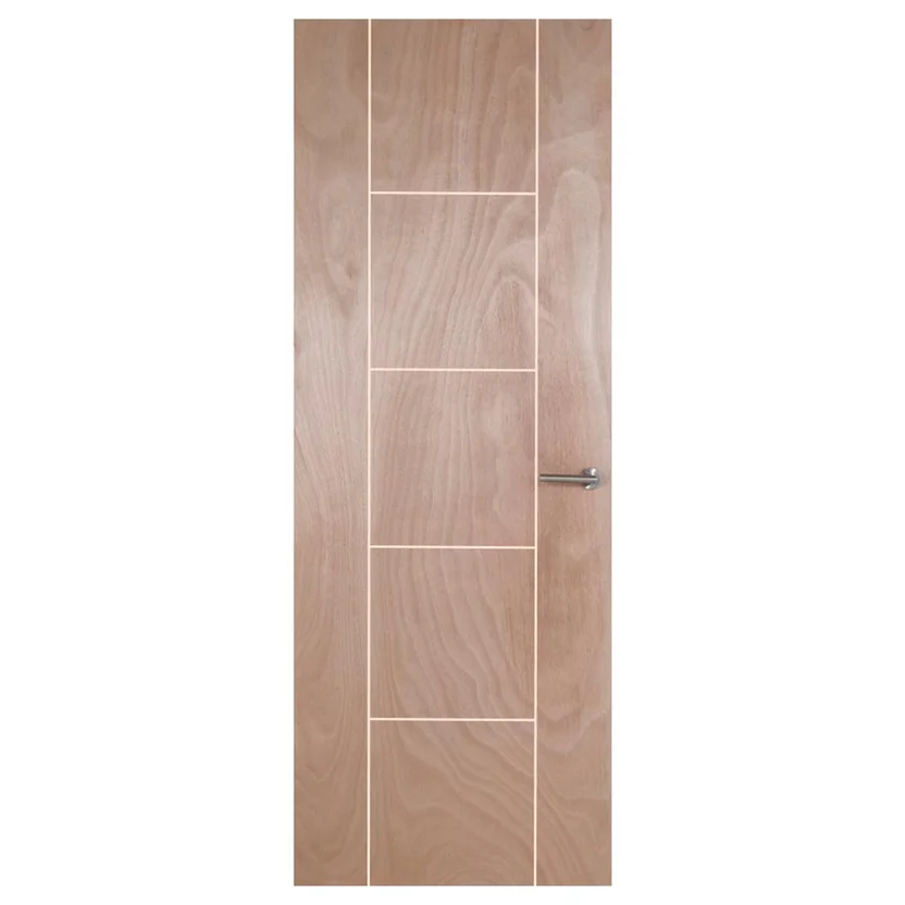 Puerta MDF CAP Okume de 90 x 213 cm Natural - Sodimac.com.mx