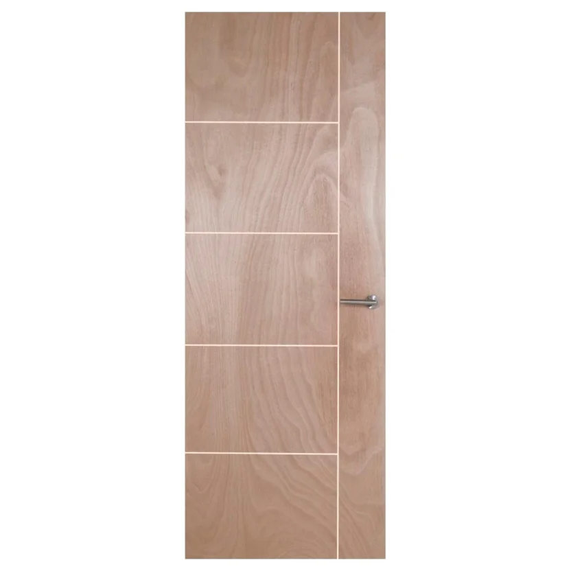 Puerta MDF VER Okume de 80 x 213 cm Natural - Sodimac.com.mx