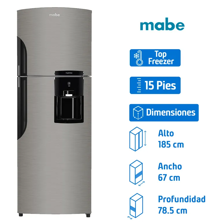Refrigerador Mabe 15 pies3 Convencional Gris Rms400Iamrm0 | Sodimac