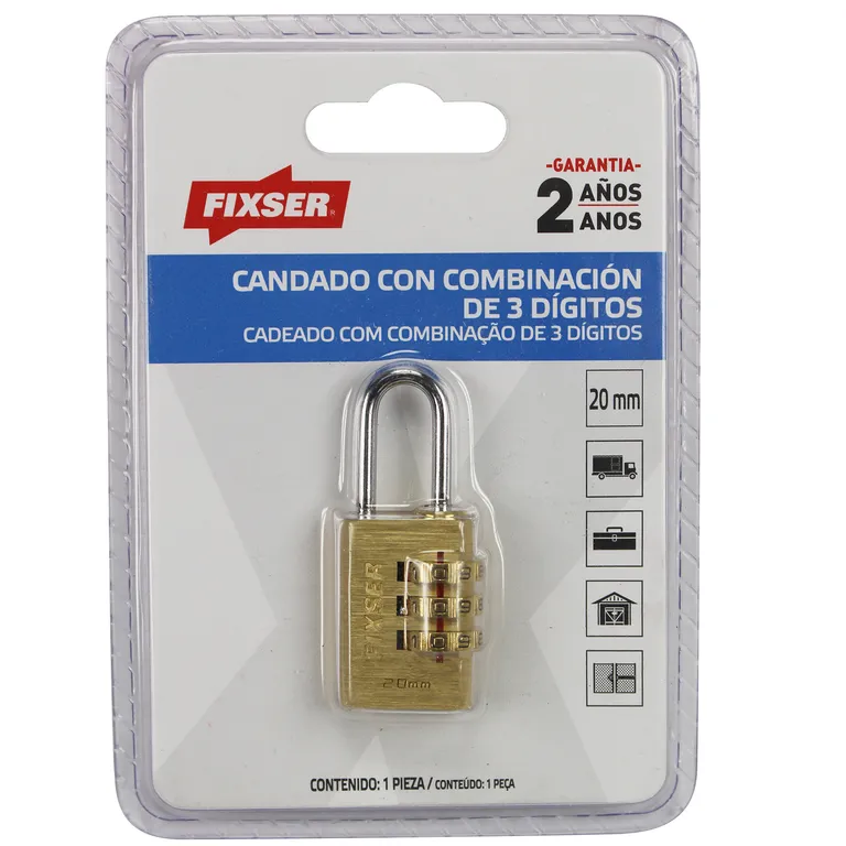 Candado con Clave Fixser 20 mm | Sodimac Falabella
