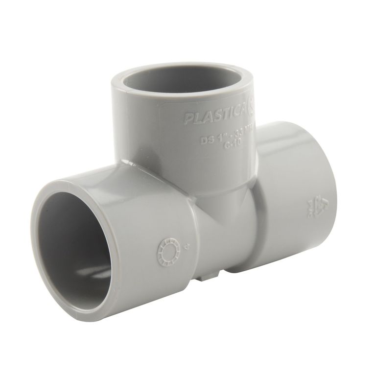 Tee 1" PVC simple presión Plastica | Sodimac Perú