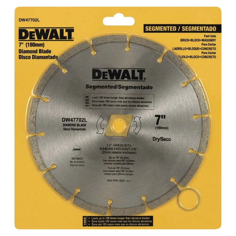 Disco Diamantado Segmentado para concreto 7" Dewalt | Sodimac Falabella