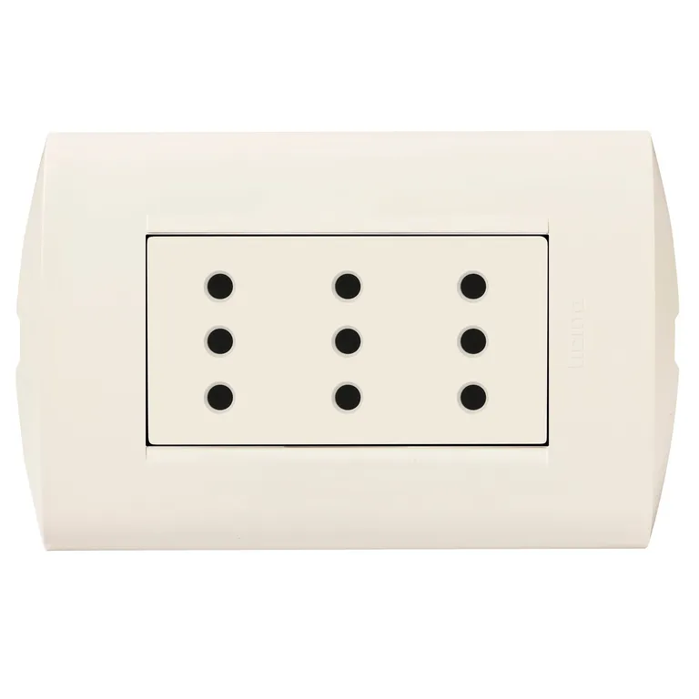 Tomacorriente Triple 3 Puntos Modus Style Marfil | Sodimac Falabella