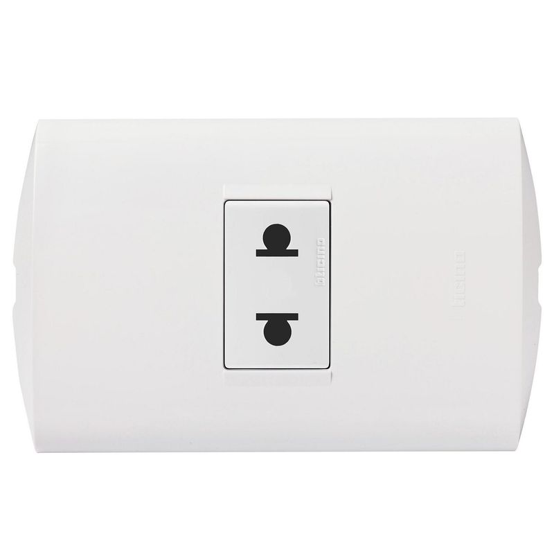 Tomacorriente Simple Universal Modus Style Blanco | Sodimac Falabella