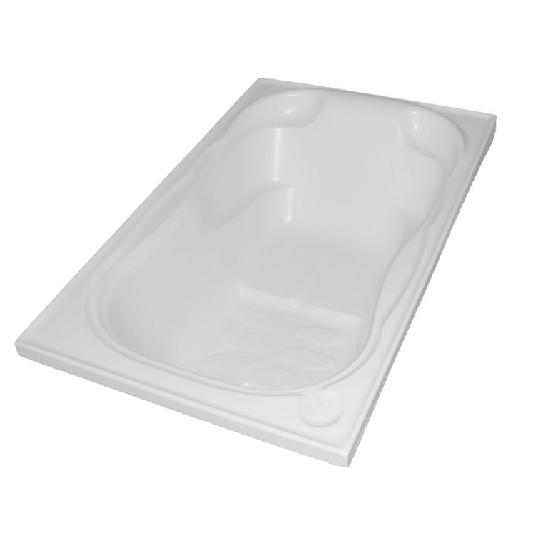 Tina de Baño Rectangular Confort 120x75cm Blanca | Sodimac Perú
