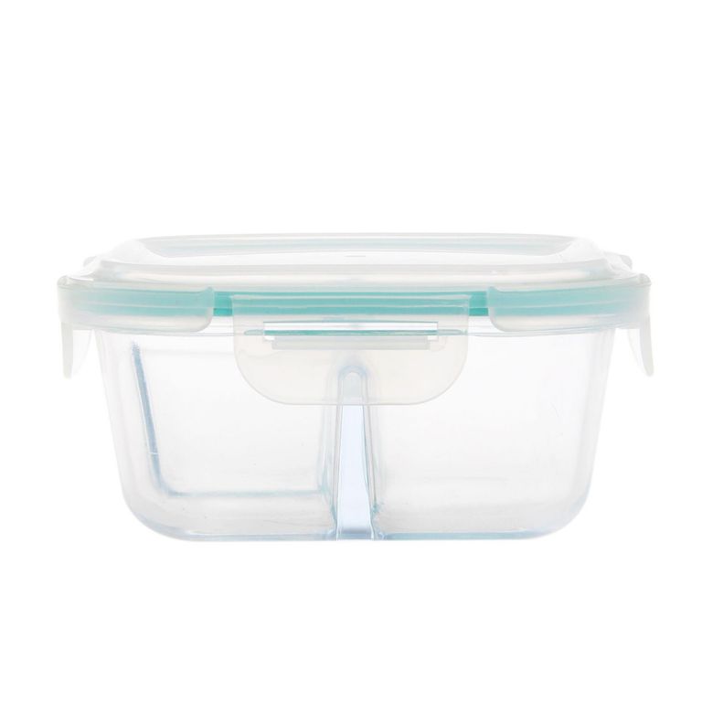 Táper De Vidrio Cuadrado Con 3 Divisiones 0.8Lt | Sodimac Perú