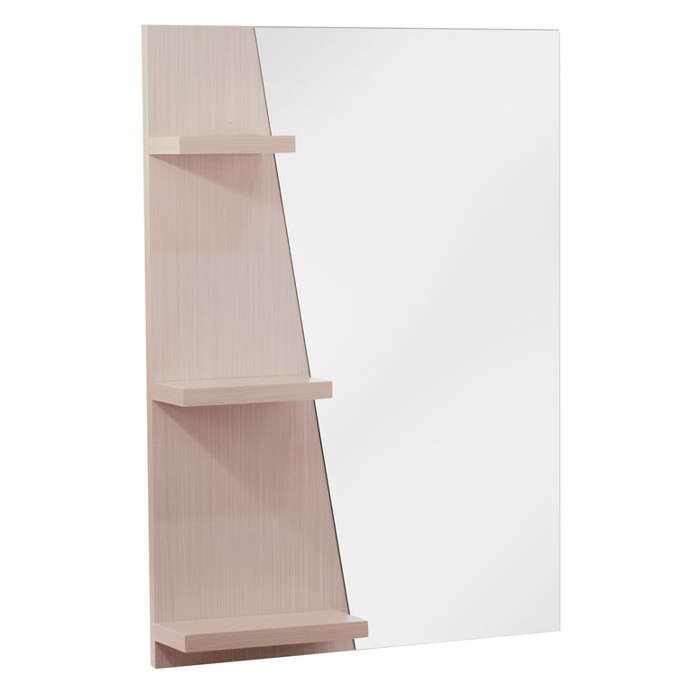 Espejo de Baño Rectangular con Tres Repisas Elegant Beige 50x70cm ...