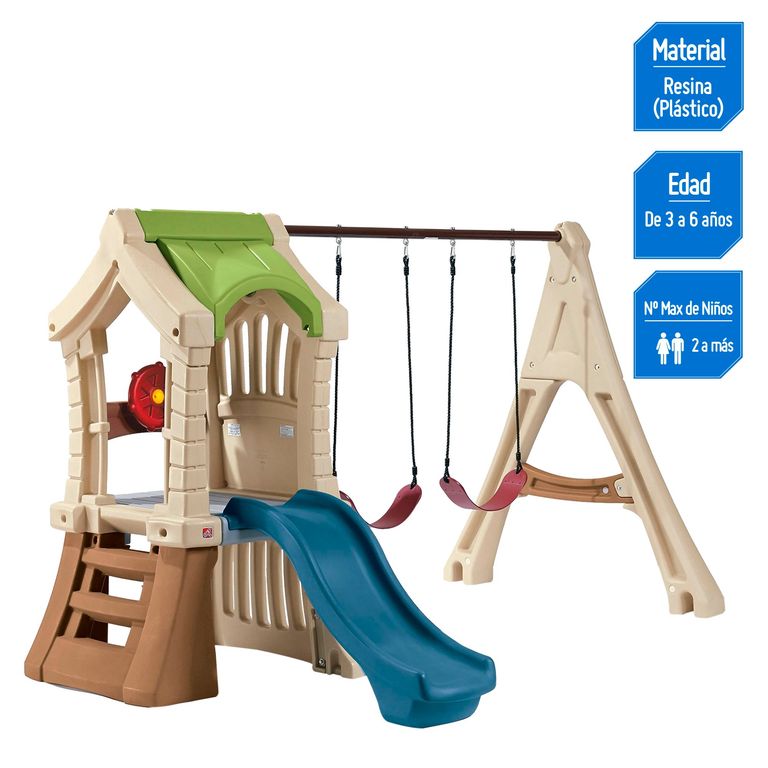 Centro de Juegos con Columpio 2 asientos y Resbaladera | Sodimac Falabella