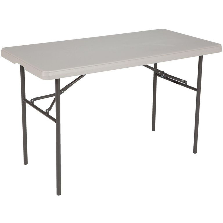 Mesa Plegable Rectangular Gris Lifetime 122CM | Sodimac Perú