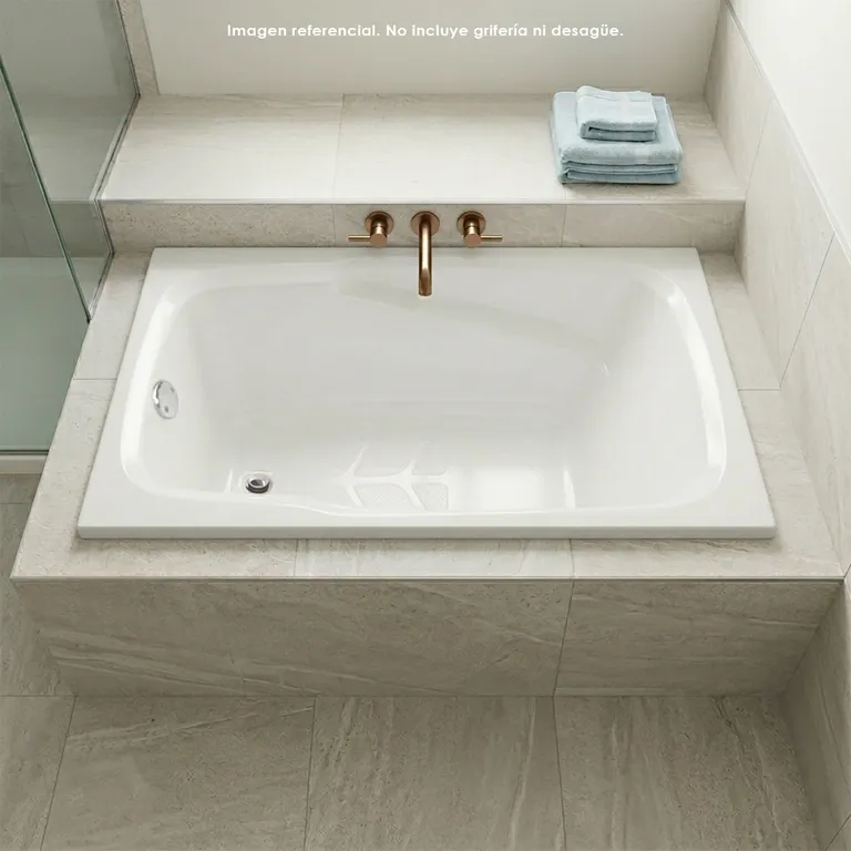Tina de Baño Rectangular Magia 130x75cm Blanca | Sodimac Perú
