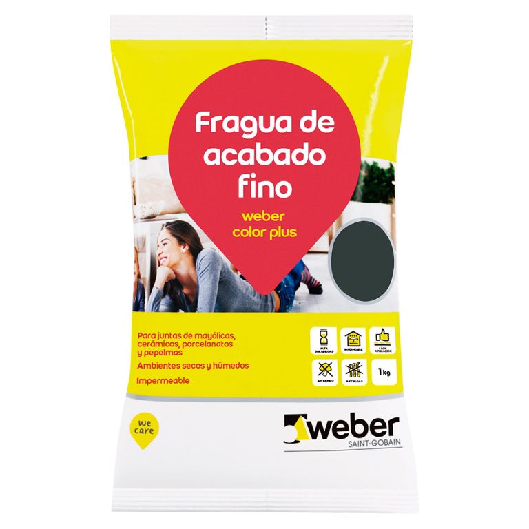 Fragua para Cerámicas o Porcelanatos Weber Plomo 1kg | Sodimac Falabella