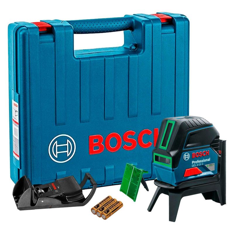 Nivel Láser Bosch Combinado Línea y Punto Verde GCL 2-15 G + Soporte RM1 + Navaja Victorinox ...