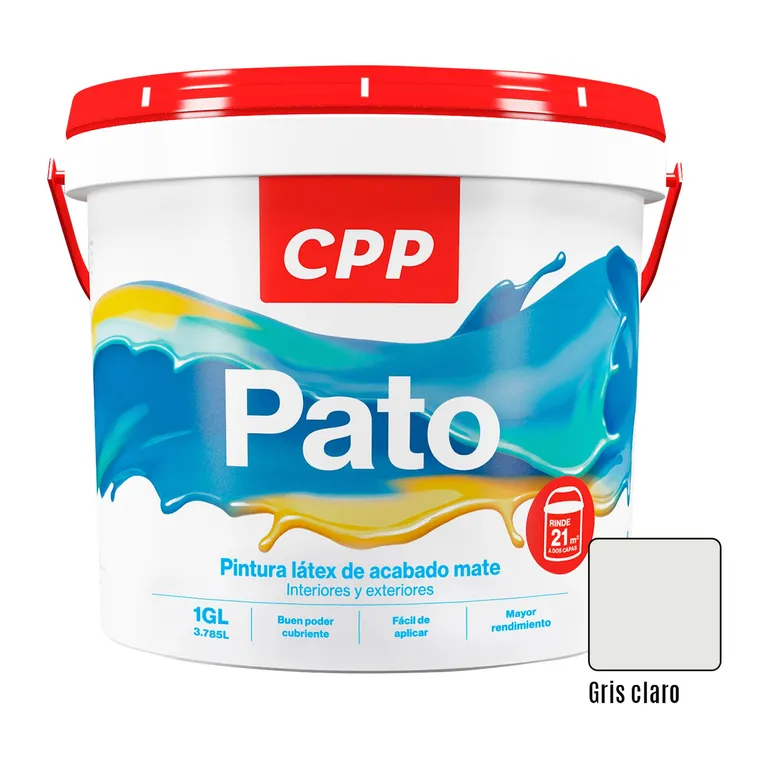 Pintura Látex Mate Pato Gris Claro 1GL | Sodimac Perú