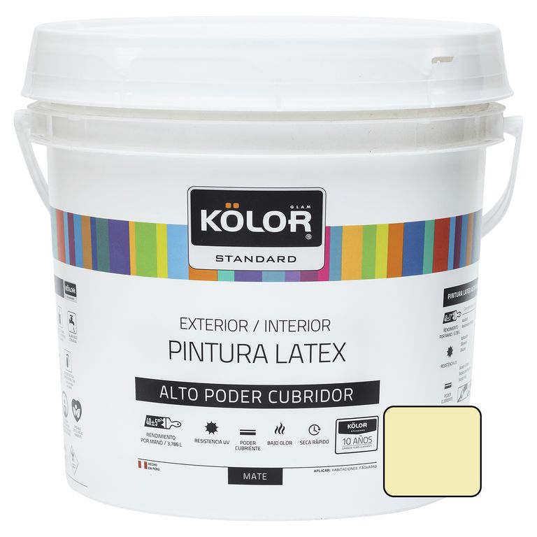Pintura Kolor Latex Standar Alabastro 1GL | Sodimac Perú