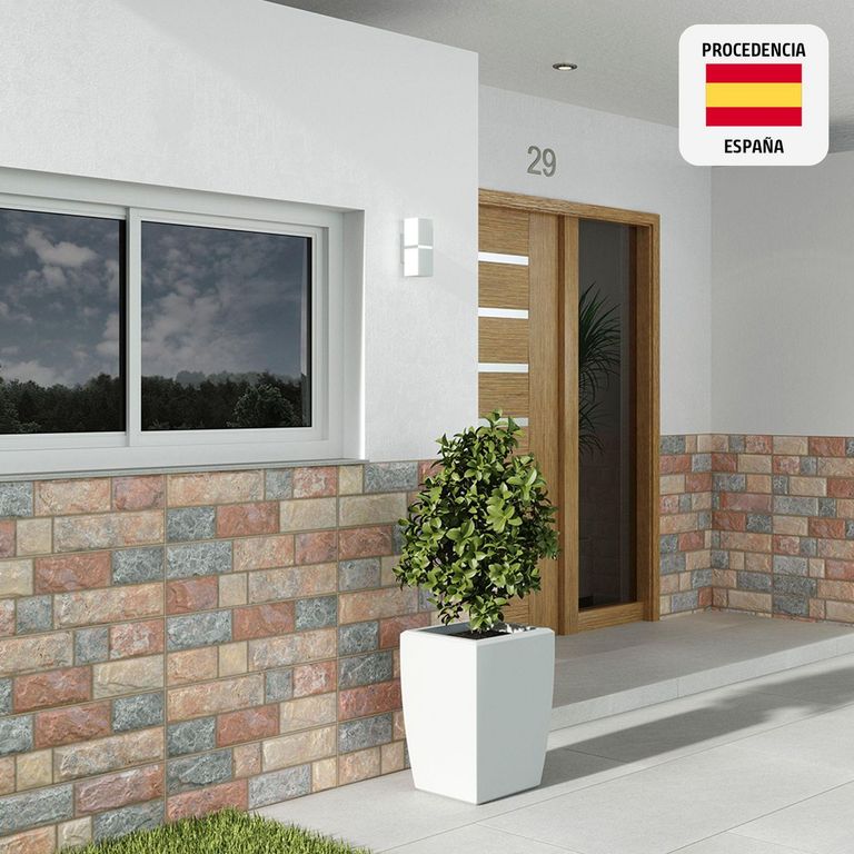 Fachaleta Rock Multi 20x60cm 0.84m2 para pared | Sodimac Perú