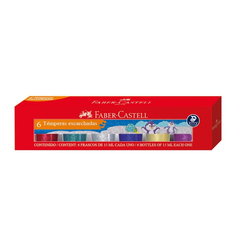 Tempera Escarchada Estuche x6 15ml FABER CASTELL | Falabella Perú