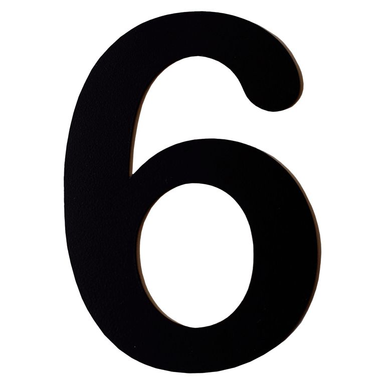 Número 6 Metálico Negro | Sodimac Perú