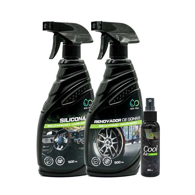Combo 2 Renovador de Gomas + Silicona + Ambientador Master x6 uni ...