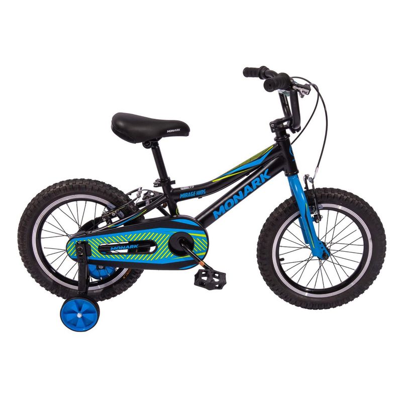 Bicicleta Monark Mirage Infantil Aro 16" Negro Azul | Sodimac Falabella