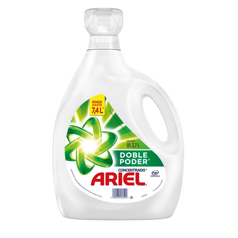Detergente Líquido Ariel Doble Poder 3.7L | Sodimac Perú