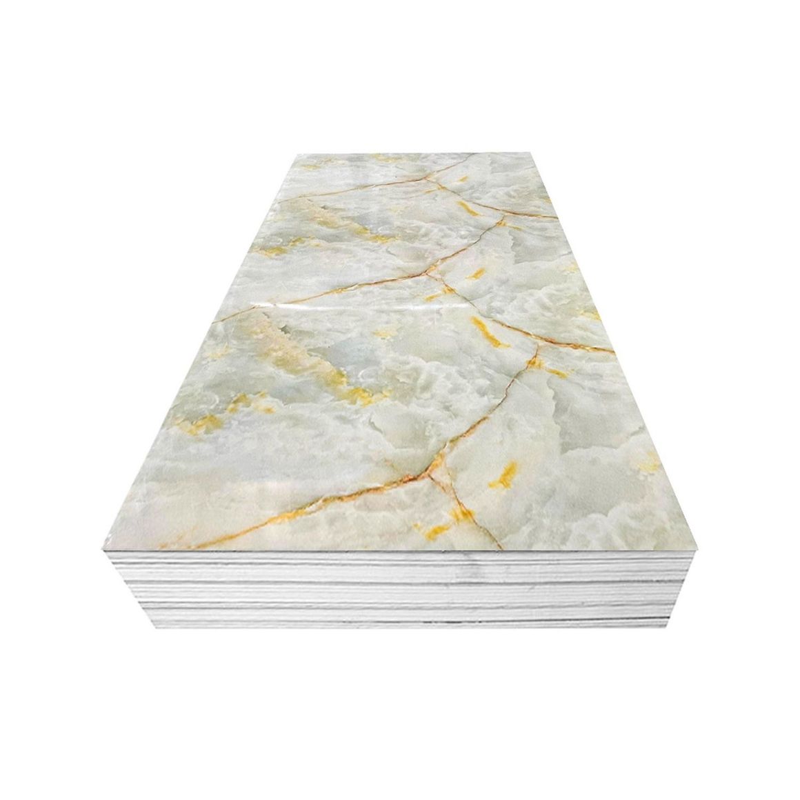 Panel SPC Dorado Marmolizado 244x122cm 5mm para Pared | Sodimac Falabella