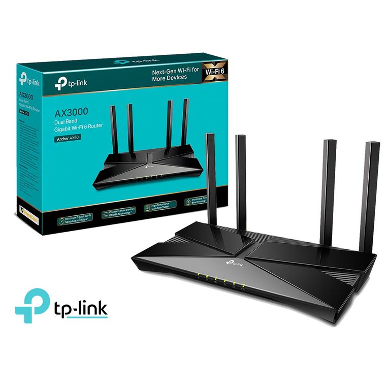 TP-Link Router Archer AX50 Dual Band Gigabit Wi-Fi 6 AX300 | Sodimac Perú