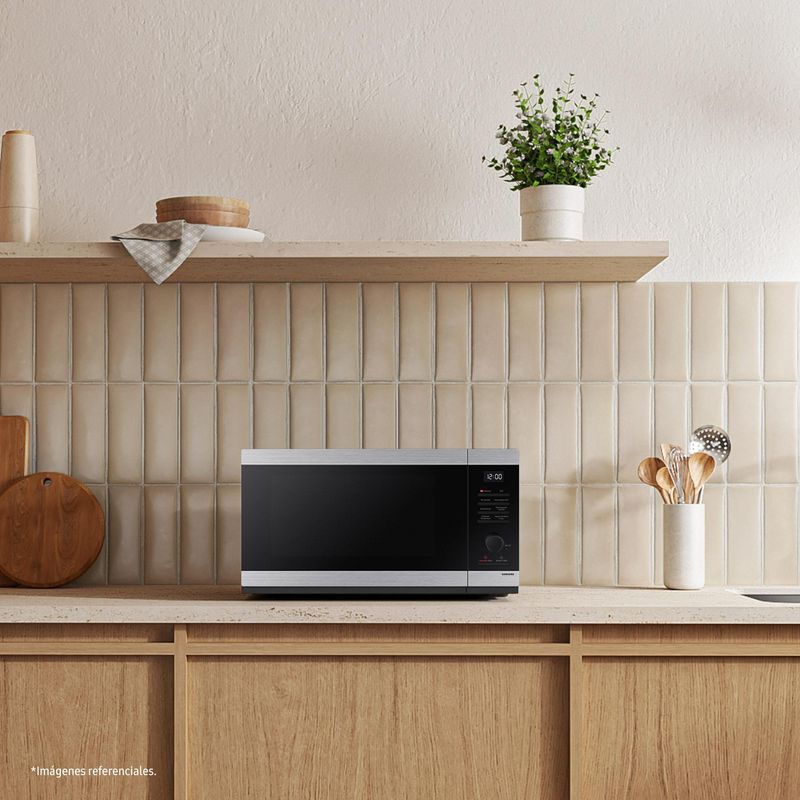 Microondas con Dorador Acero Inoxidable 40lt Negro | Sodimac Falabella