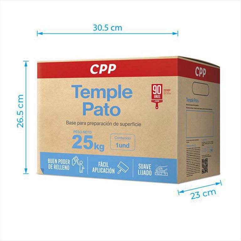 Temple Pato CPP Blanco Caja 25Kg | Sodimac Perú