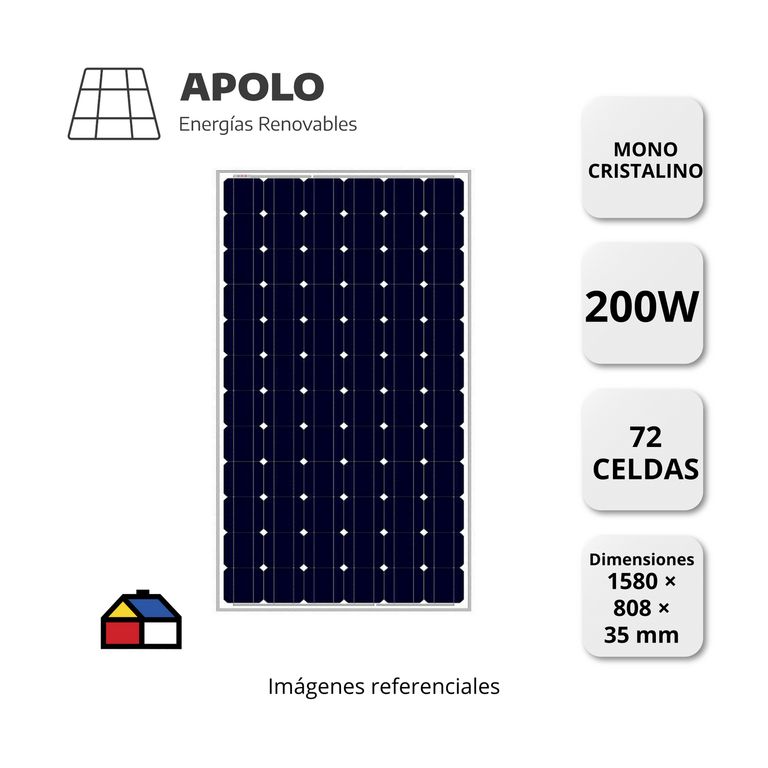 Panel Solar Renevp Apolo 200W Mono APOLLO | Falabella Perú