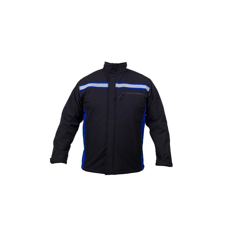 Casaca Softshell Azul Negro Cinta 3M Talla M | Sodimac Perú